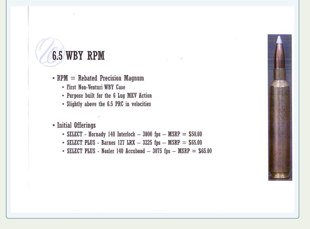 Weatherby's new 6.5 RPM cartridge | Long Range Hunting Forum – Expert ...